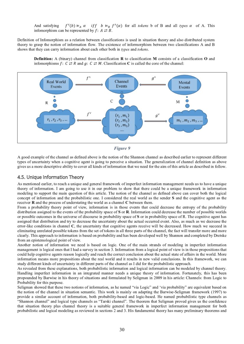 Situation Theory and Channel theory as a Unified Framework for ...