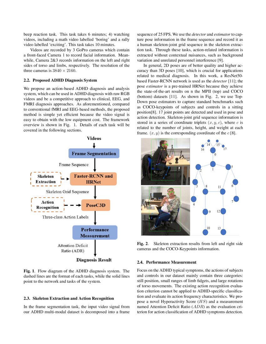 Skeleton-based action analysis for ADHD diagnosis | DeepAI