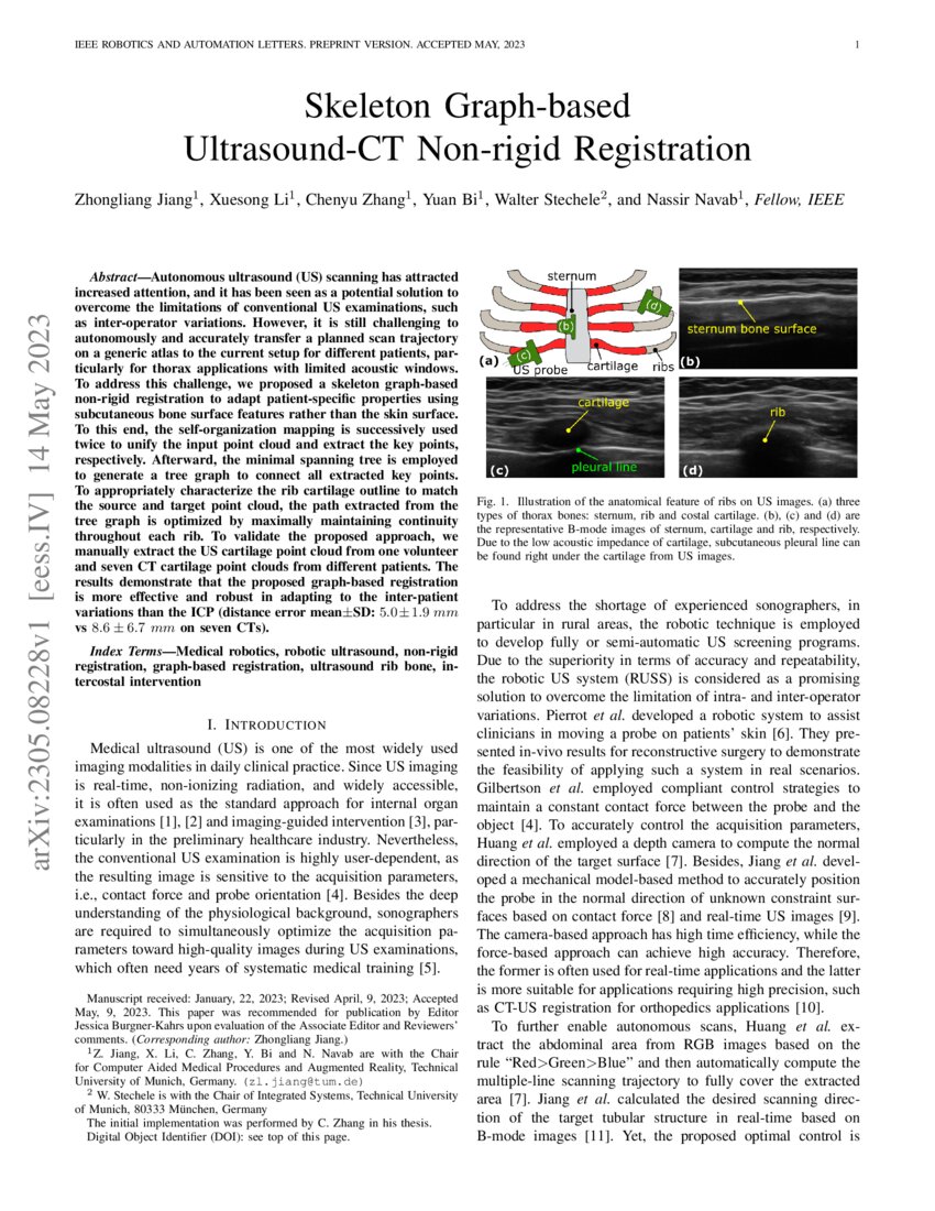 Skeleton Graph-based Ultrasound-CT Non-rigid Registration | DeepAI