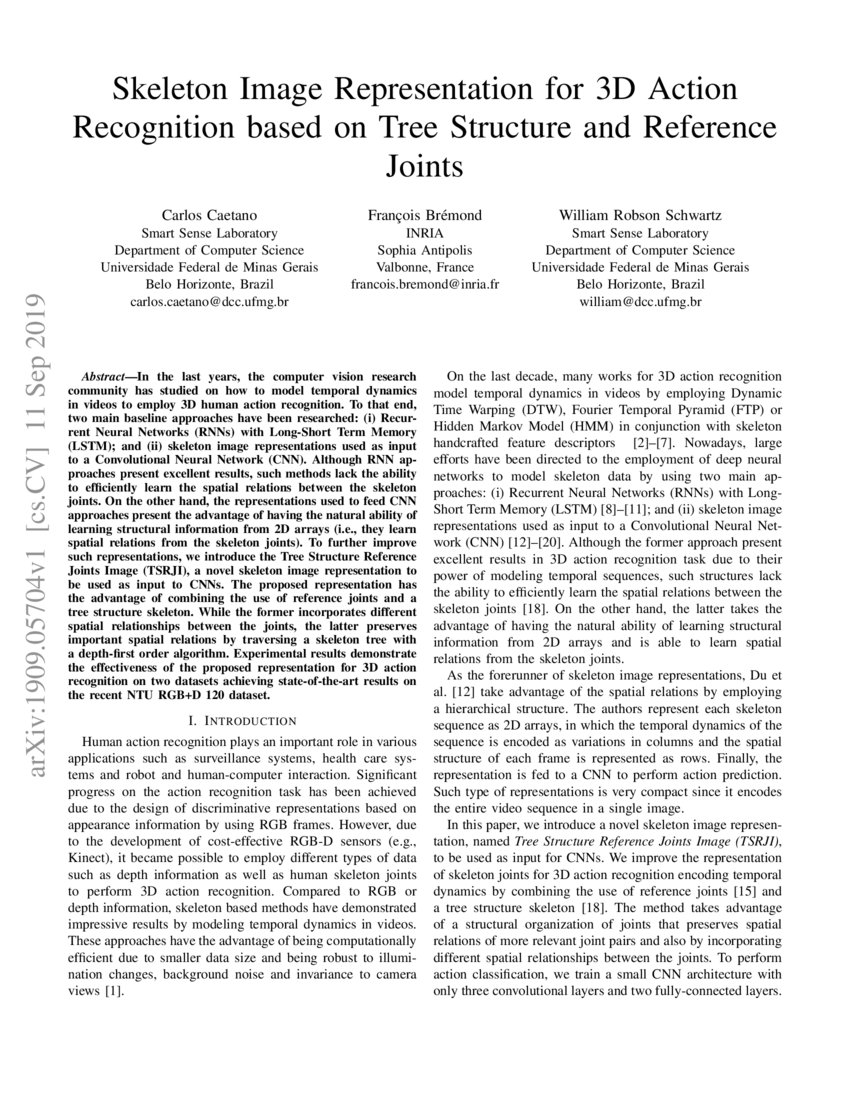 Skeleton Image Representation for 3D Action Recognition based on Tree Structure and Reference ...