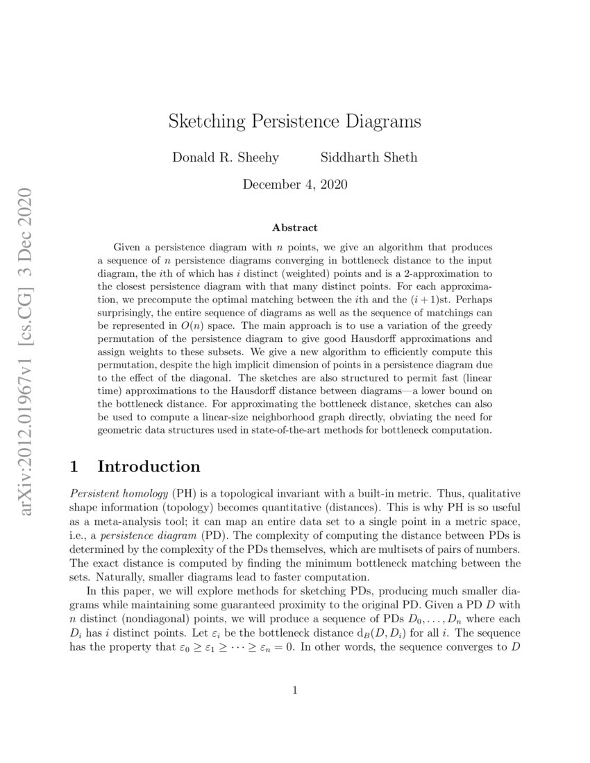 Sketching Persistence Diagrams | DeepAI