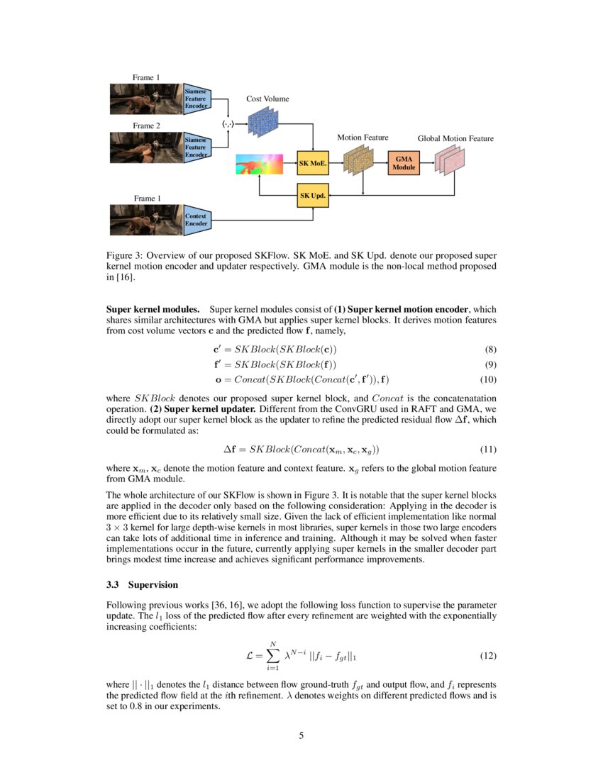 SKFlow: Learning Optical Flow with Super Kernels | DeepAI