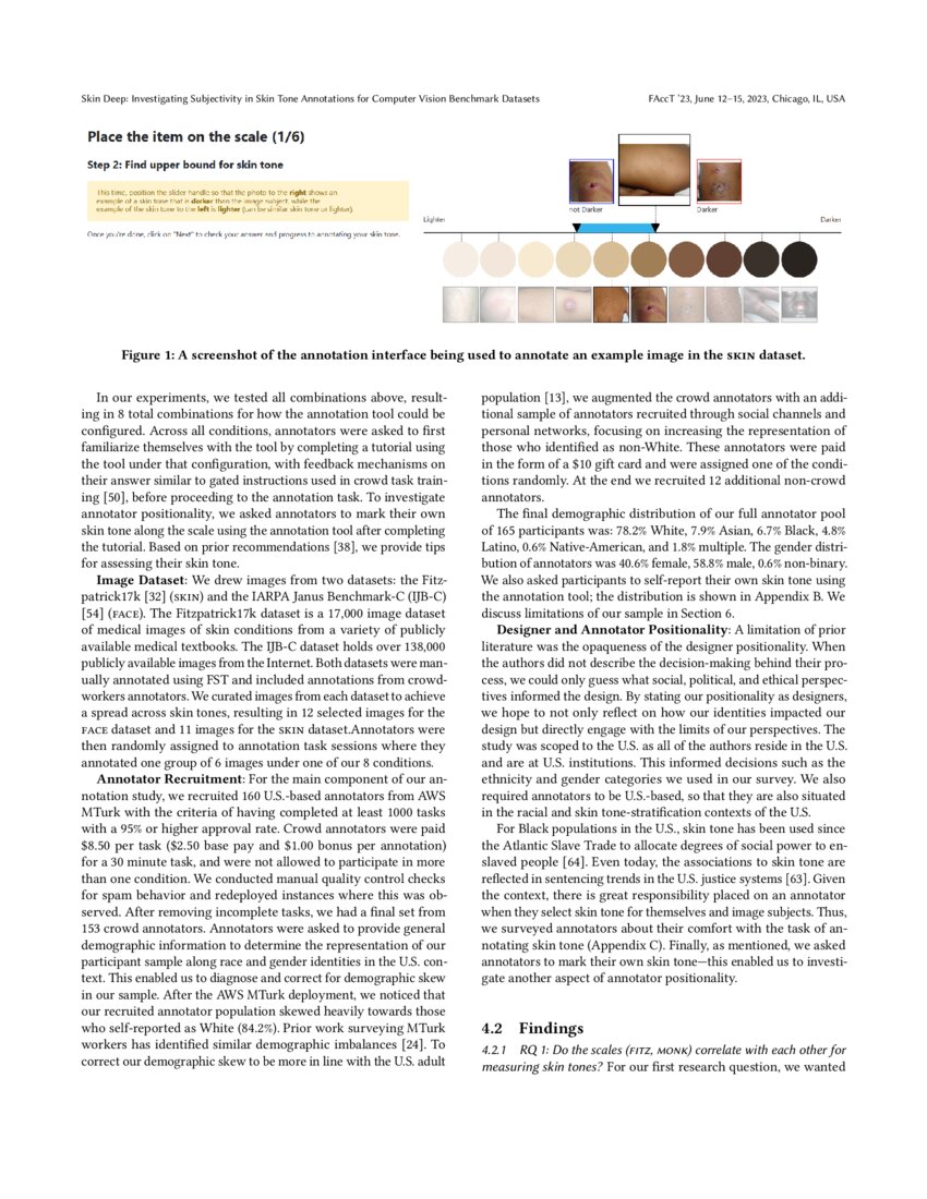 Skin Deep: Investigating Subjectivity in Skin Tone Annotations for ...