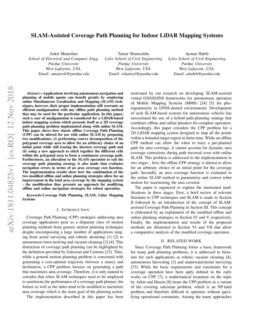 SLAM-Assisted Coverage Path Planning for Indoor LiDAR Mapping Systems ...