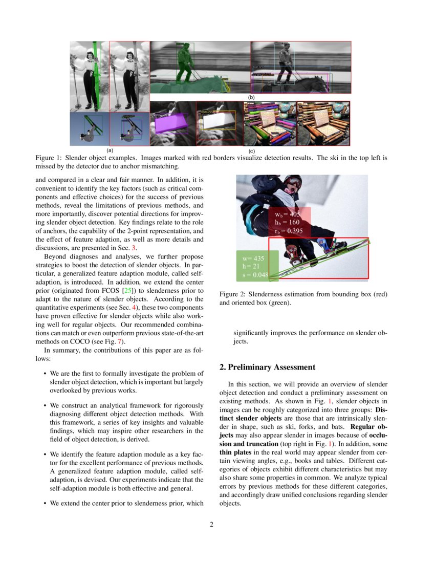 Slender Object Detection Diagnoses And Improvements Deepai