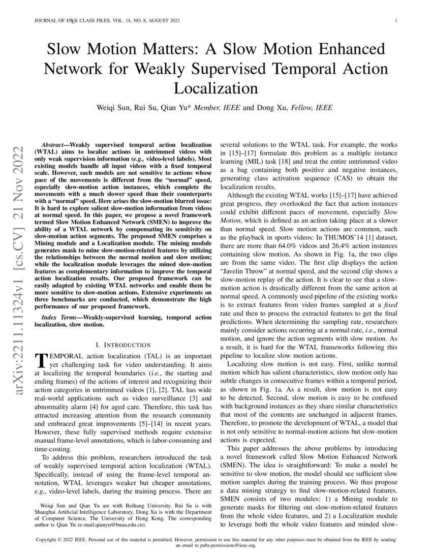 Slow Motion Matters A Slow Motion Enhanced Network For Weakly Supervised Temporal Action 