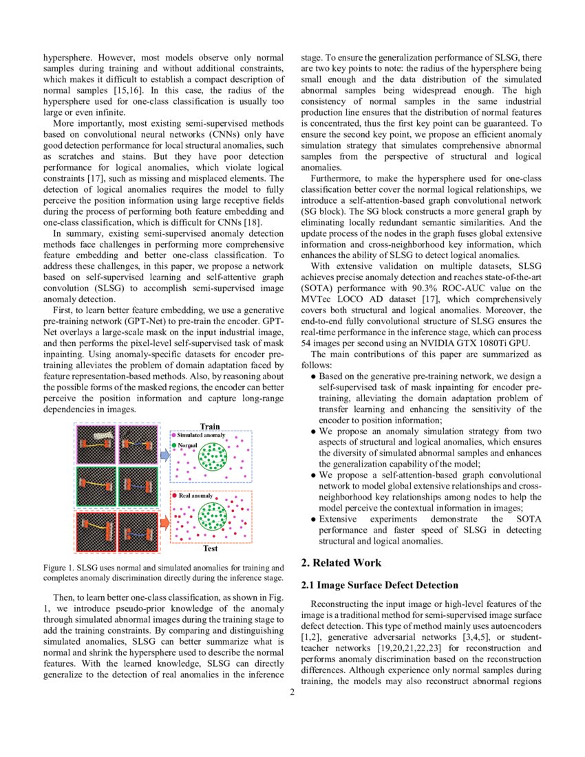 SLSG: Industrial Image Anomaly Detection by Learning Better Feature Embeddings and One-Class ...