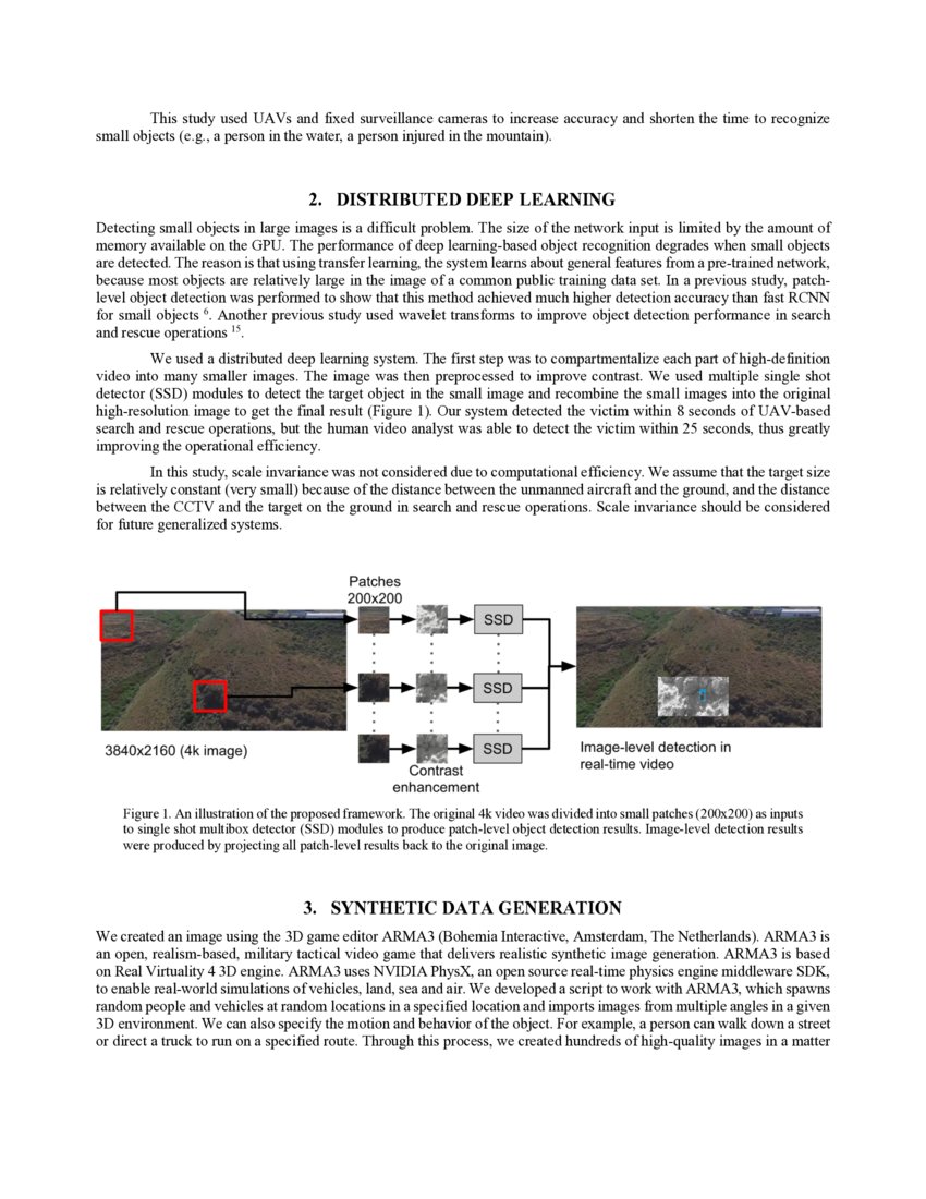 Small Target Detection For Search And Rescue Operations Using