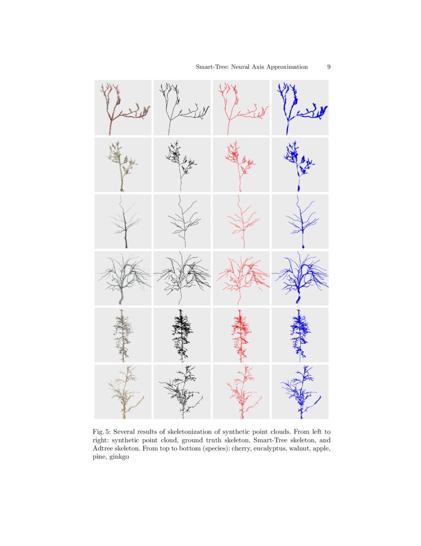 Smart Tree Neural Medial Axis Approximation Of Point Clouds For 3d Tree Skeletonization Deepai