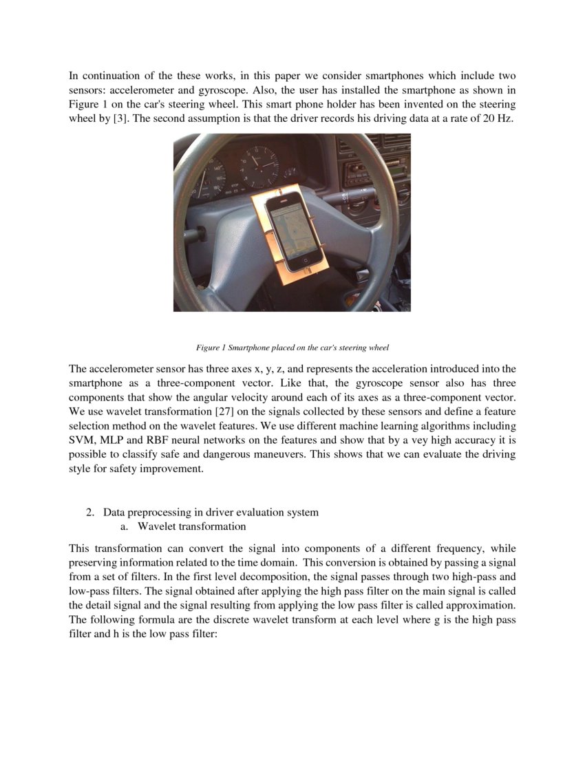 Smartphone based Driving Style Classification Using Features Made by ...