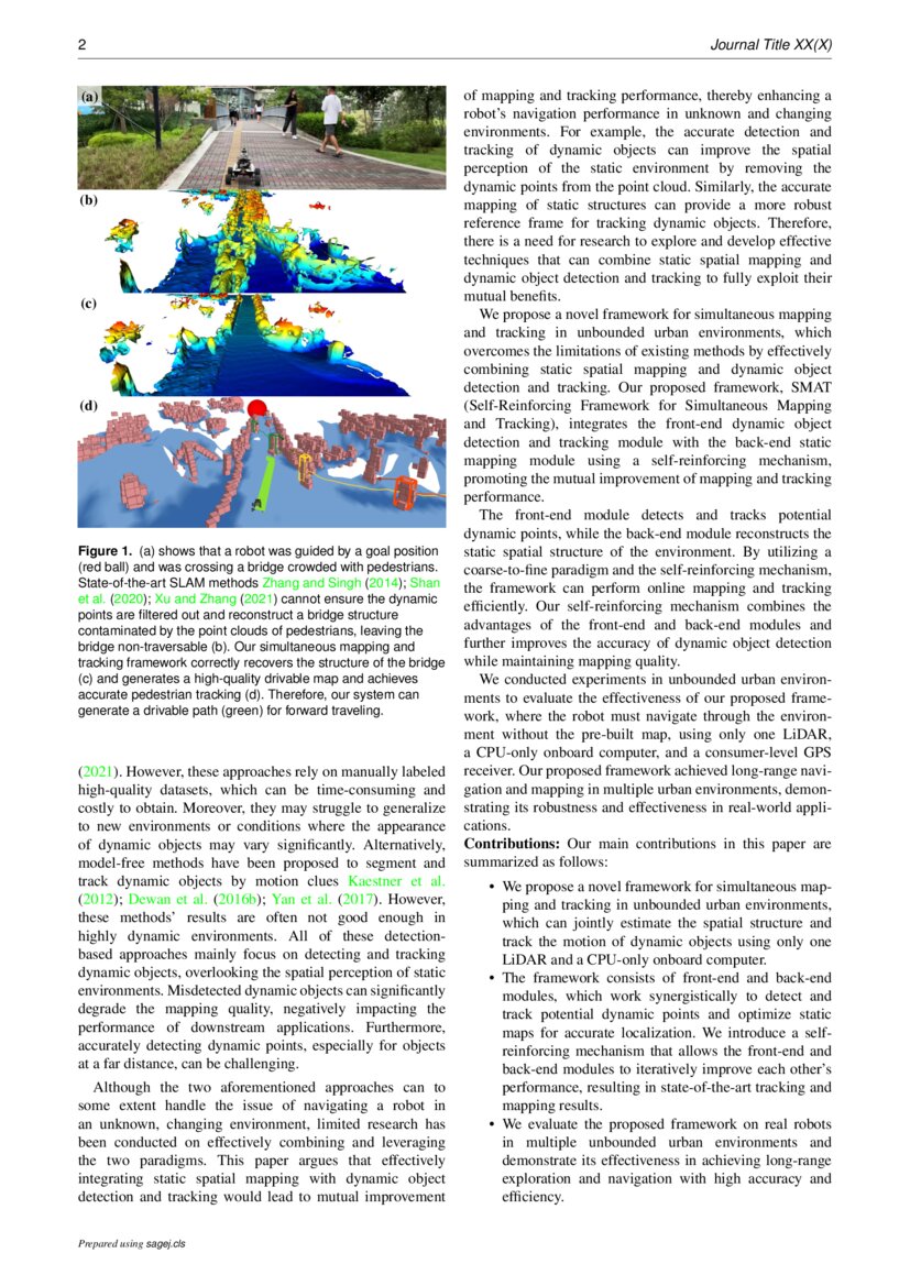 SMAT: A Self-Reinforcing Framework for Simultaneous Mapping and Tracking in Unbounded Urban ...