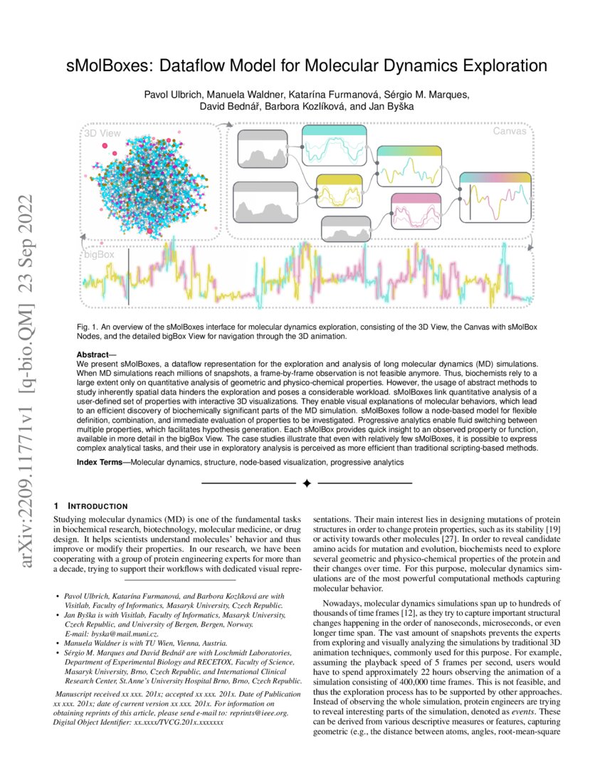 sMolBoxes: Dataflow Model for Molecular Dynamics Exploration | DeepAI