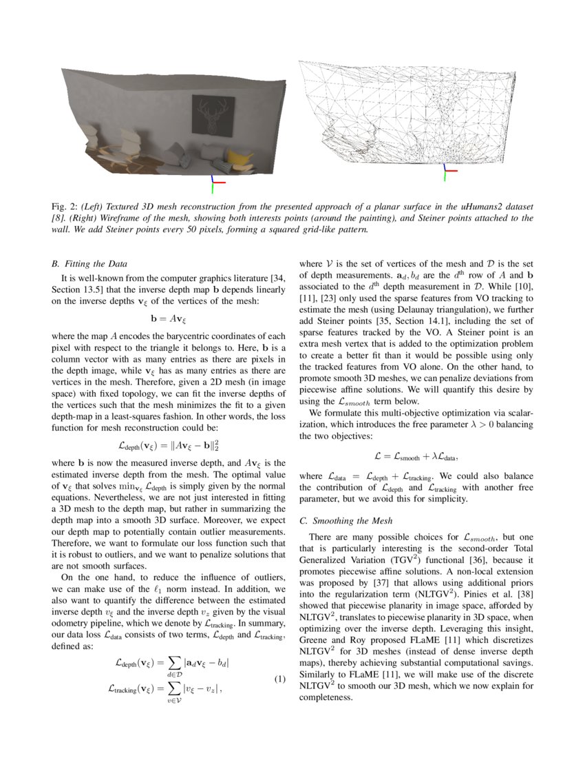 Smooth Mesh Estimation from Depth Data using Non-Smooth Convex ...