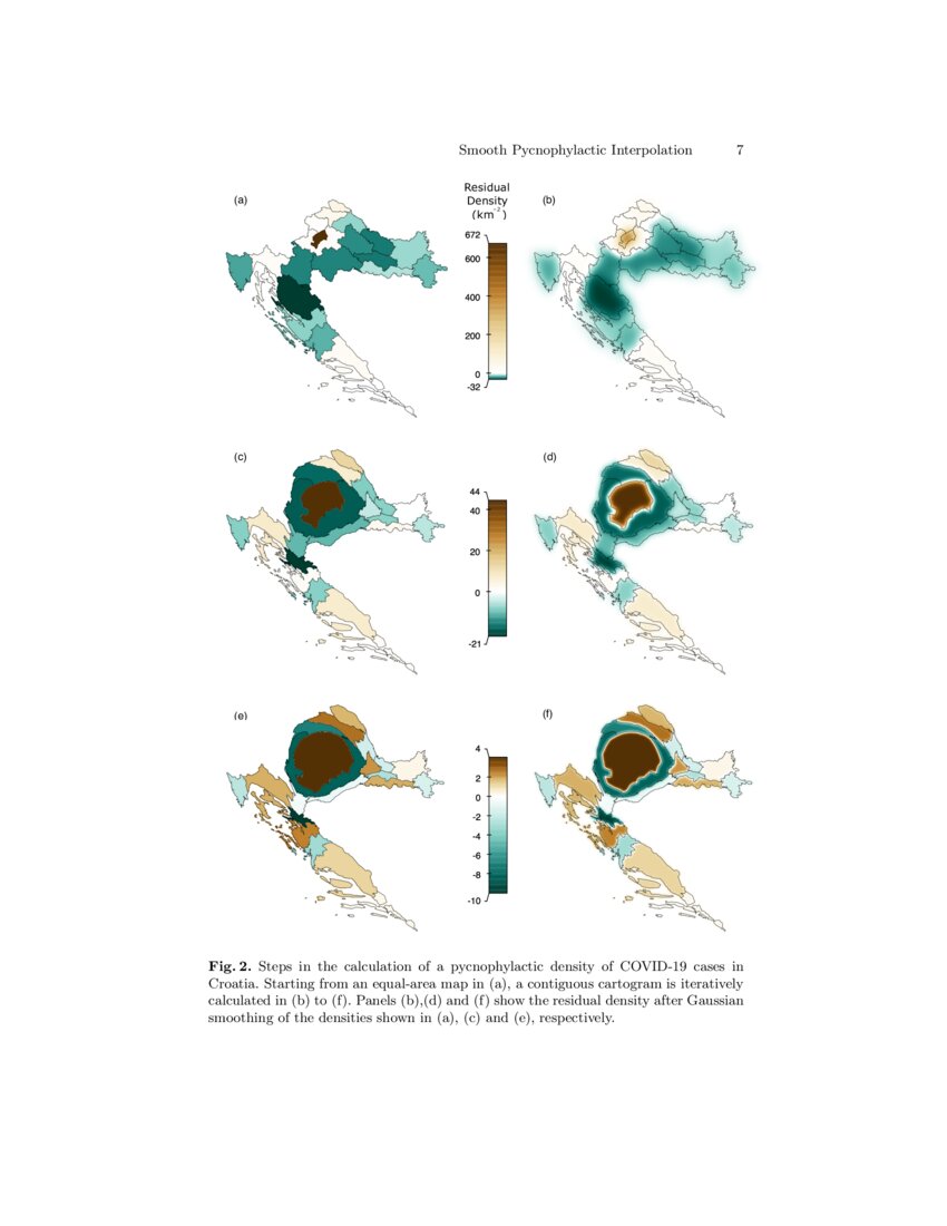 Smooth Pycnophylactic Interpolation Produced by Density-Equalising Map Projections | DeepAI