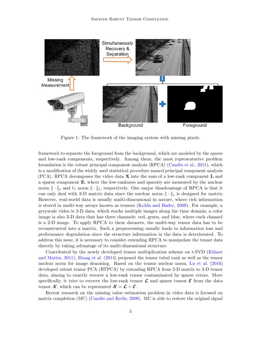 Smooth Robust Tensor Completion for Background/Foreground Separation ...