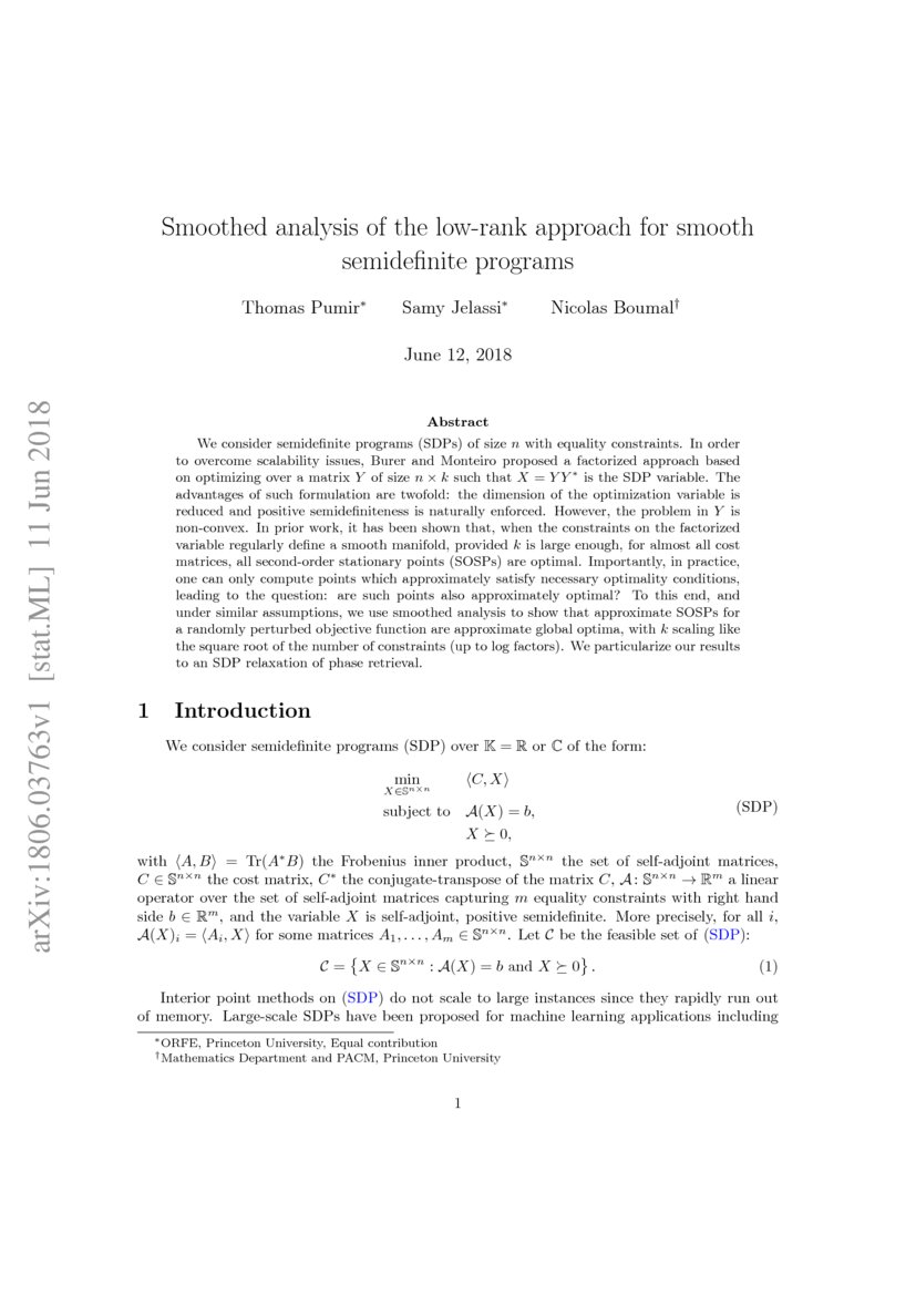 Smoothed Analysis Of The Low Rank Approach For Smooth Semidefinite