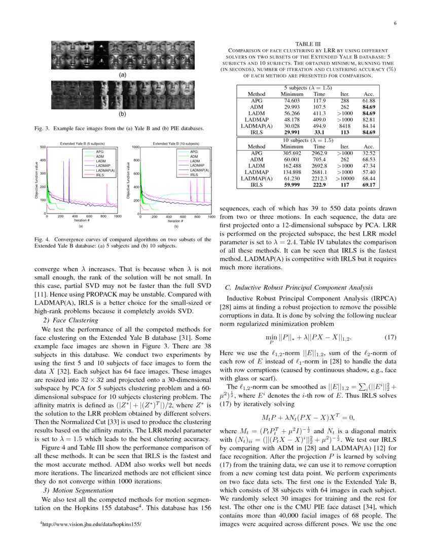 Smoothed Low Rank And Sparse Matrix Recovery By Iteratively Reweighted Least Squares