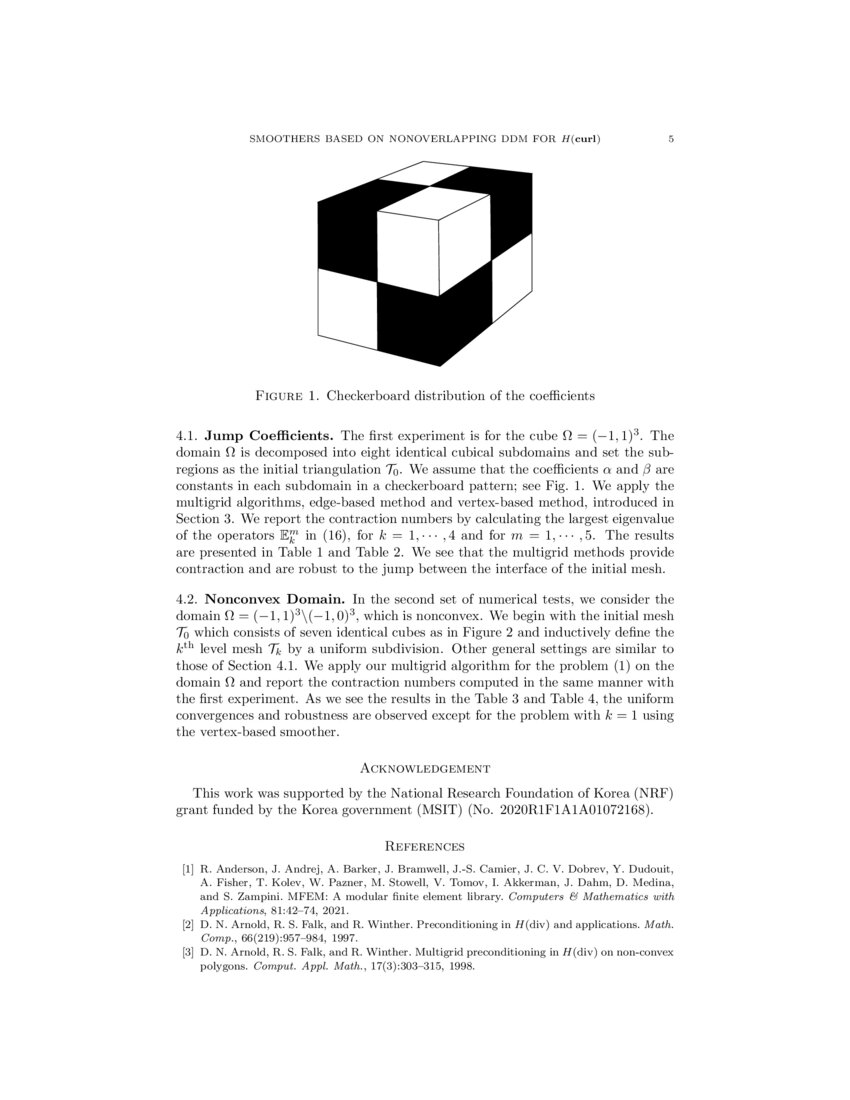 Smoothers Based on Nonoverlapping Domain Decomposition Methods for H ... Smoothers Based on Nonoverlapping Domain Decomposition Methods for H ...