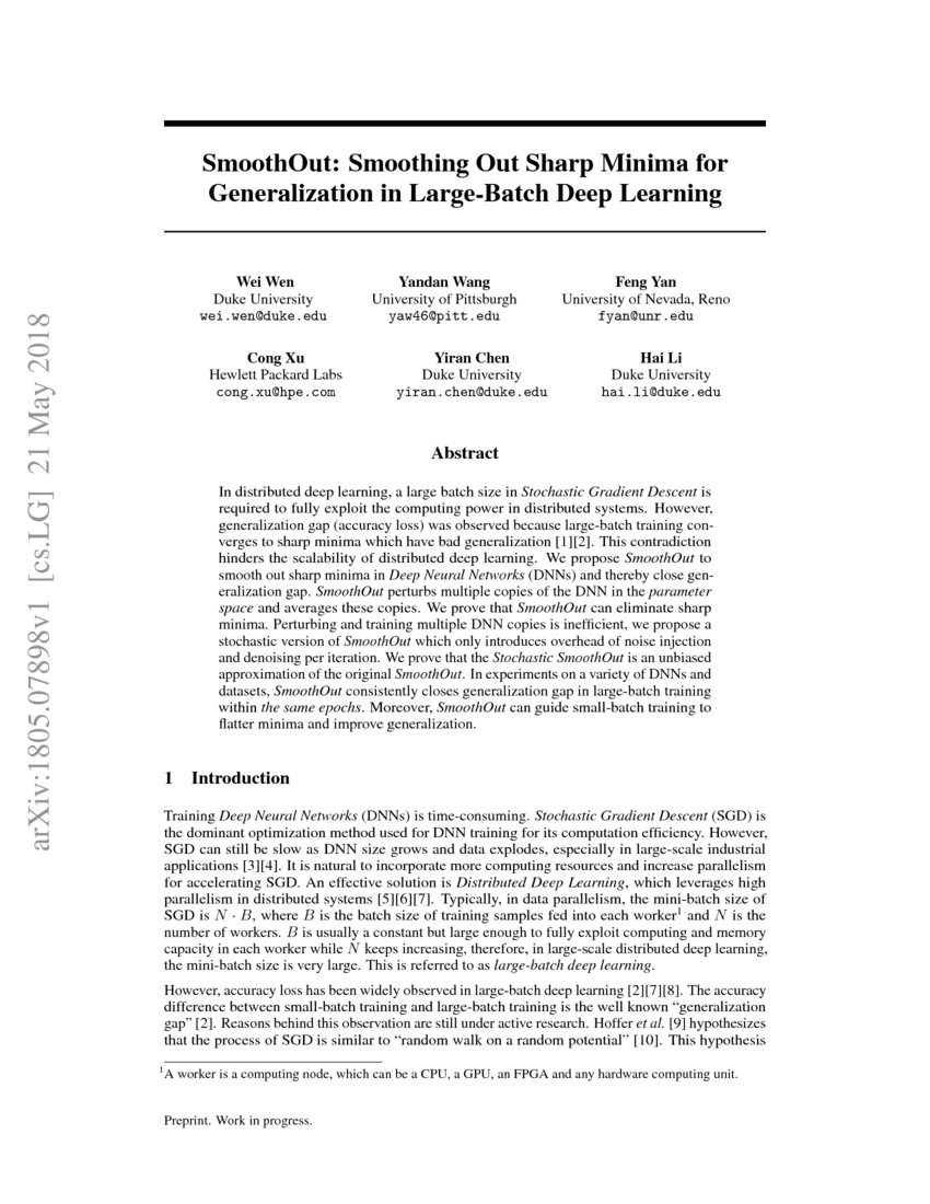 SmoothOut: Smoothing Out Sharp Minima for Generalization in Large-Batch ...