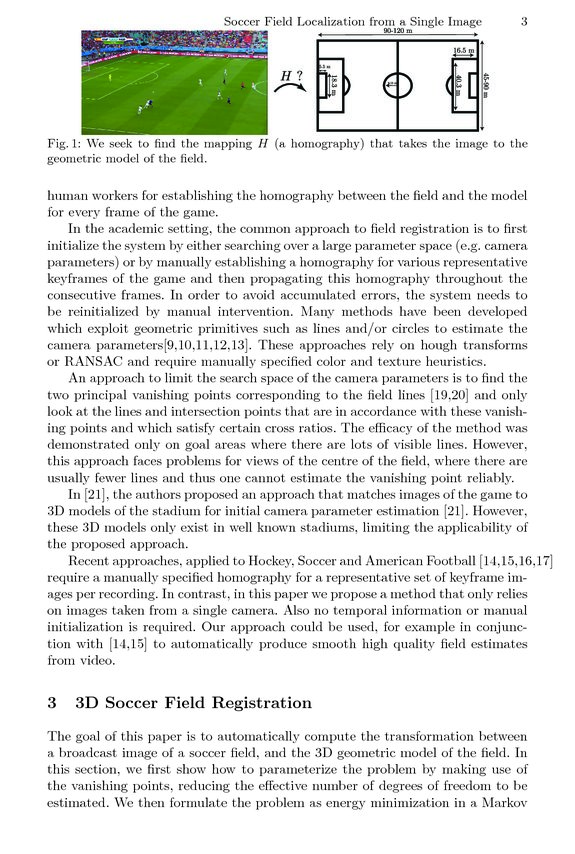 Soccer Field Localization from a Single Image | DeepAI