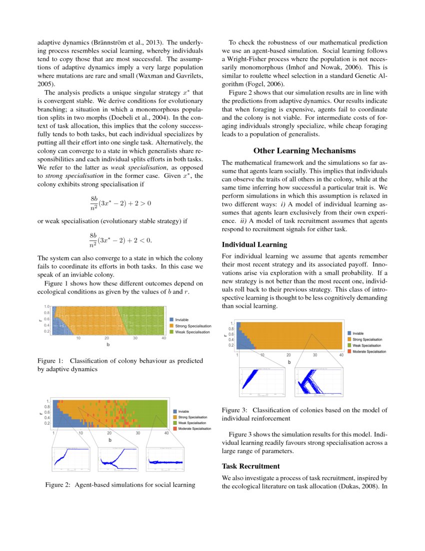 Social learning in a simple task allocation game | DeepAI