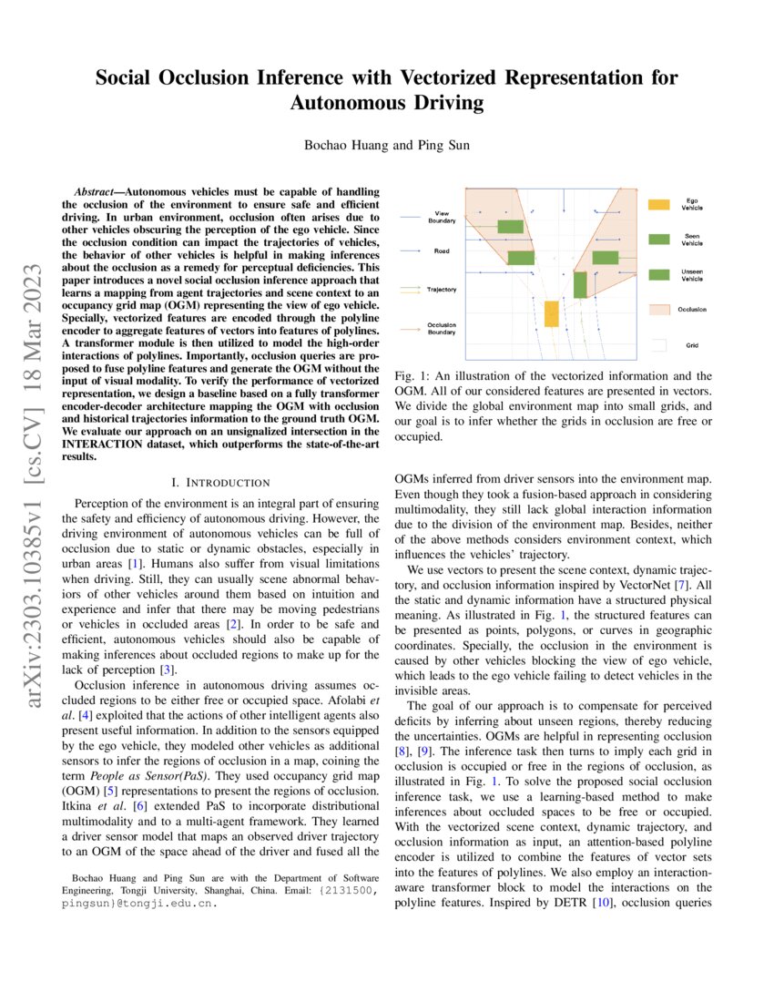 Social Occlusion Inference With Vectorized Representation For