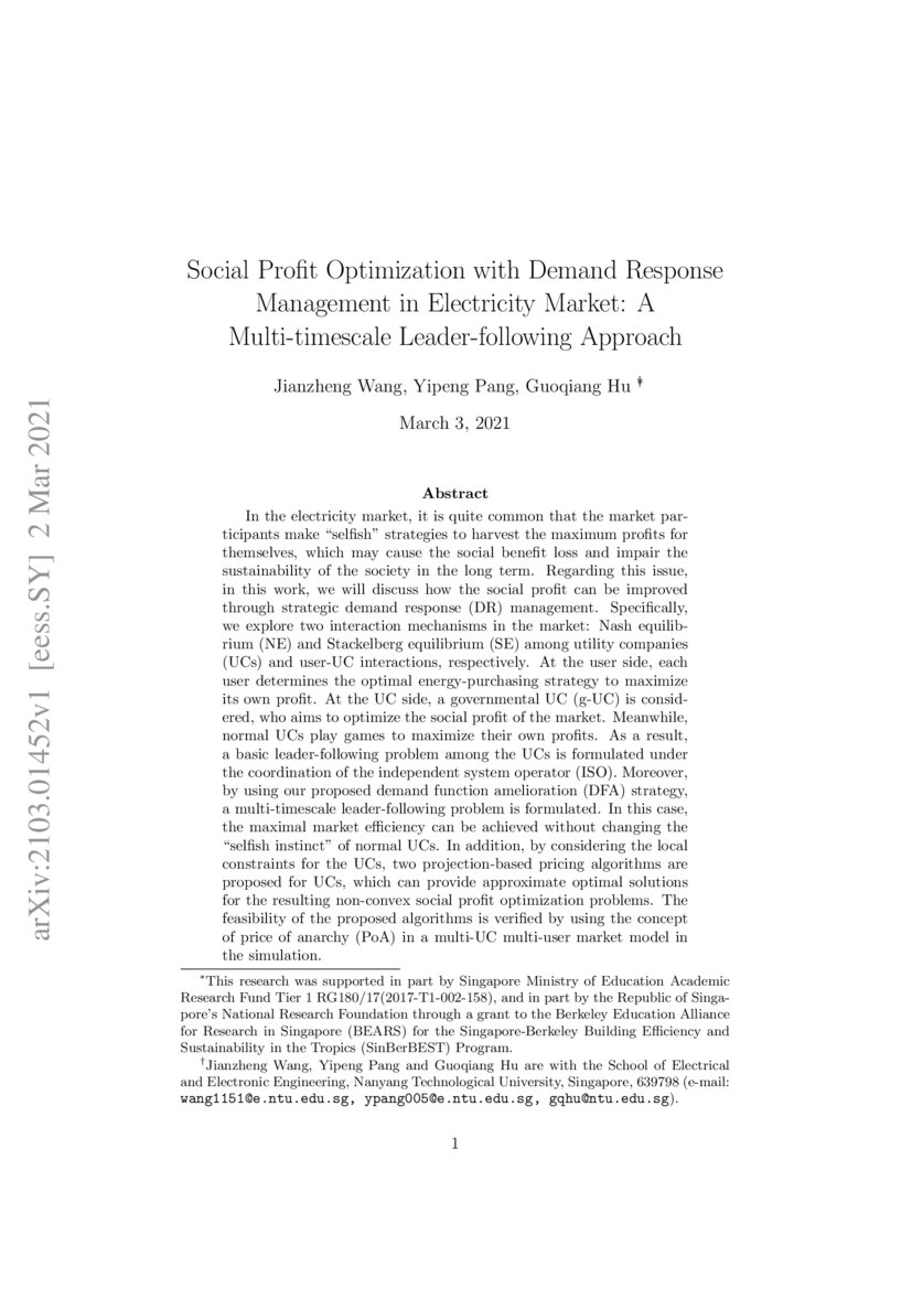 Social Profit Optimization With Demand Response Management In