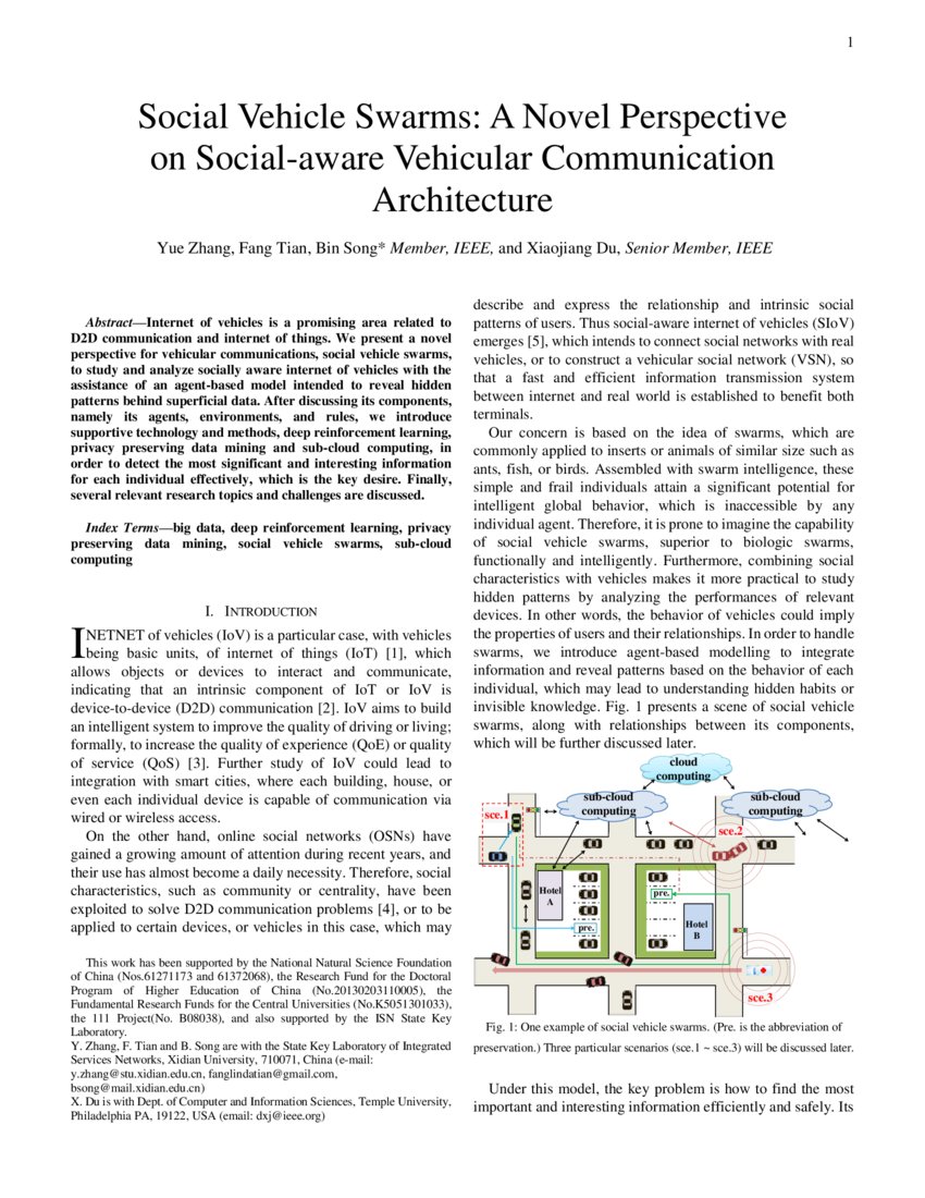 Social Vehicle Swarms: A Novel Perspective on Social-aware Vehicular ...