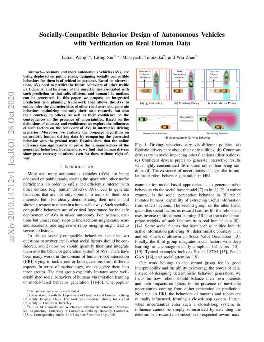 Socially-Compatible Behavior Design of Autonomous Vehicles with Verification on Real Human Data ...