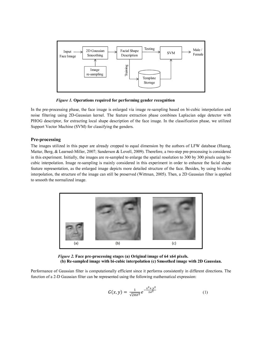 Soft Biometrics Gender Recognition From Unconstrained Face Images Using Local Feature