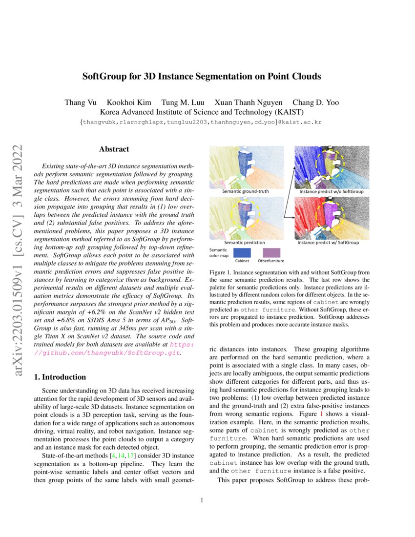 Softgroup For 3d Instance Segmentation On Point Clouds Deepai 