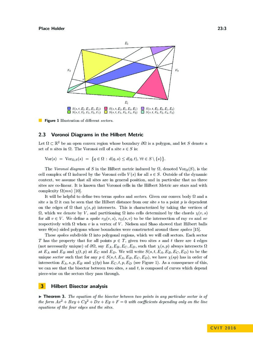 Analysis of Dynamic Voronoi Diagrams in the Hilbert Metric | DeepAI