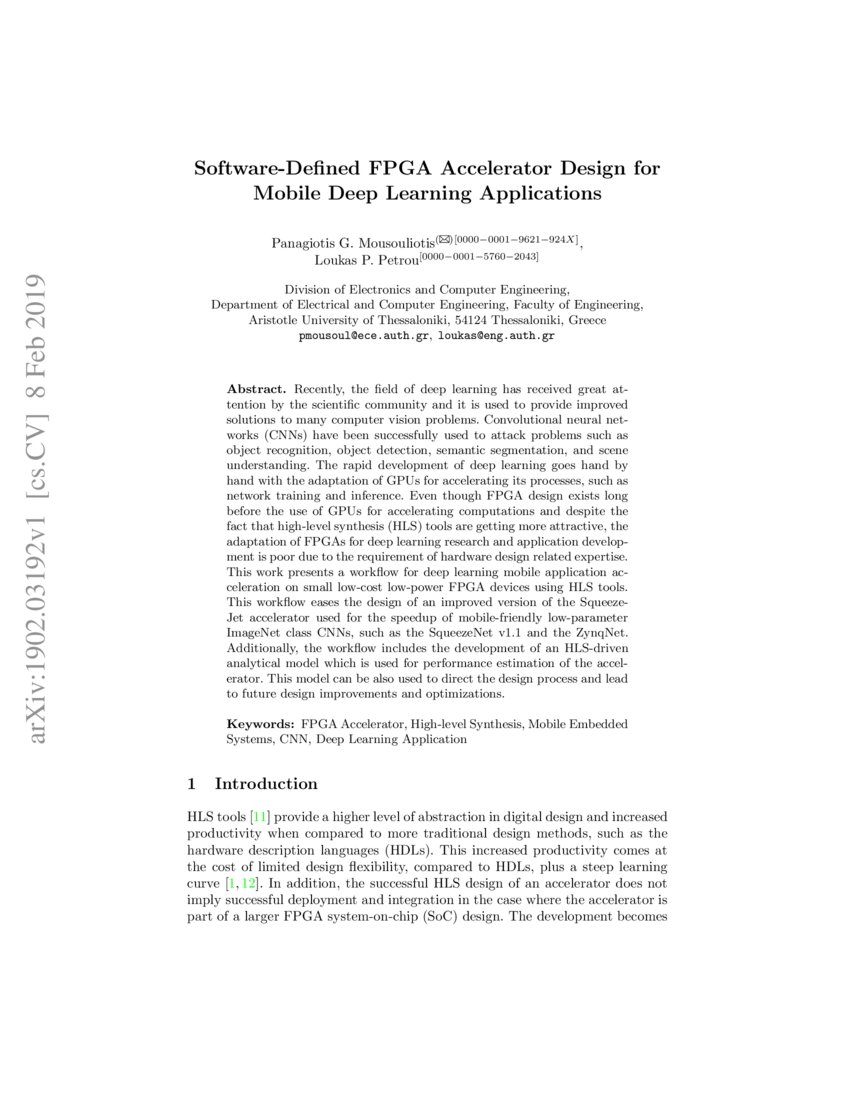 Software Defined Fpga Accelerator Design For Mobile Deep Learning