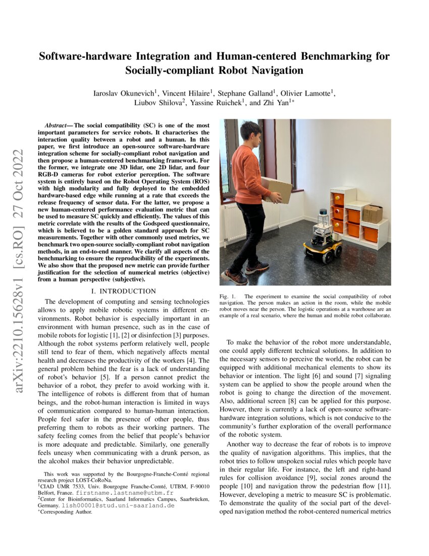 Software-hardware Integration and Human-centered Benchmarking for ...