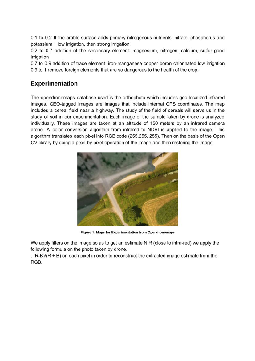 Soil health agricultural by drones imagery, pixilation and machine ...