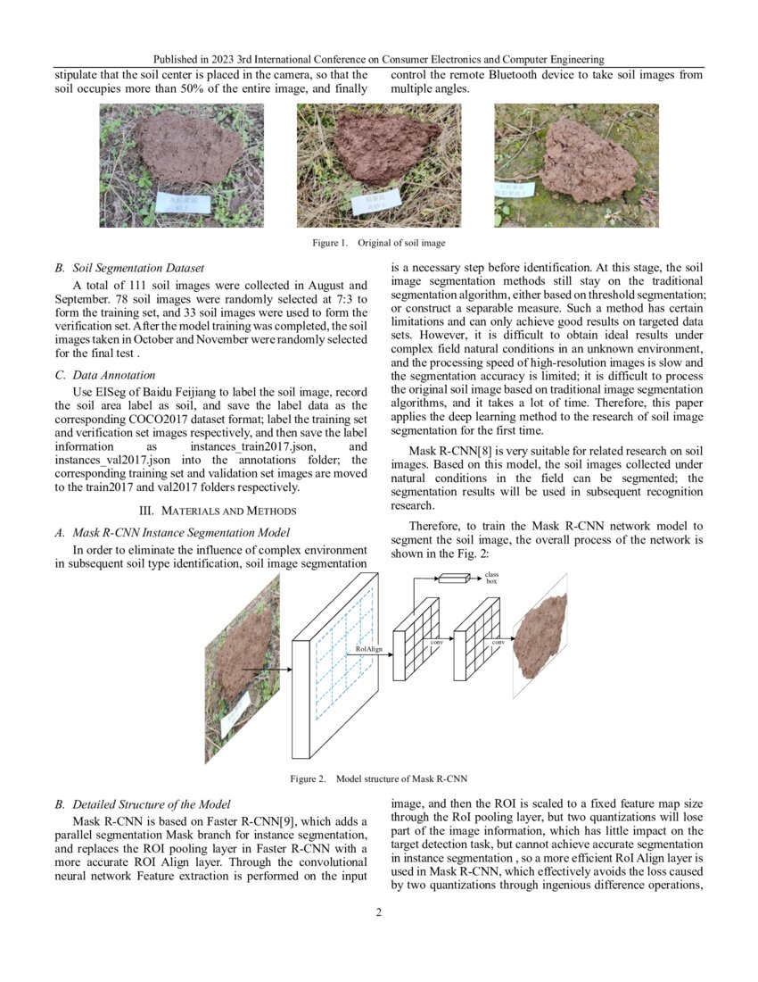 Soil Image Segmentation Based on Mask R-CNN | DeepAI