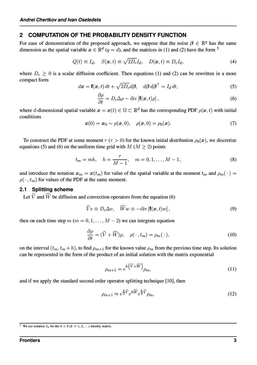 Solution of the Fokker-Planck equation by cross approximation method in the tensor train format ...