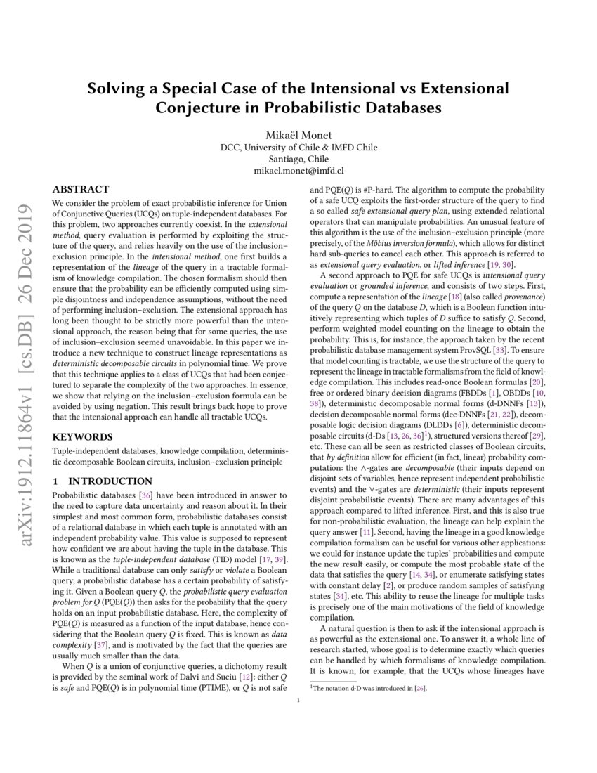 Solving a Special Case of the Intensional vs Extensional Conjecture in ...