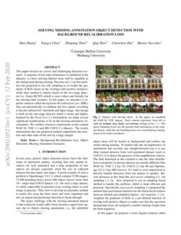 Solving Missing-Annotation Object Detection with Background Recalibration Loss | DeepAI