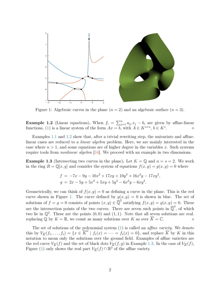 Solving polynomial equations and applications | DeepAI
