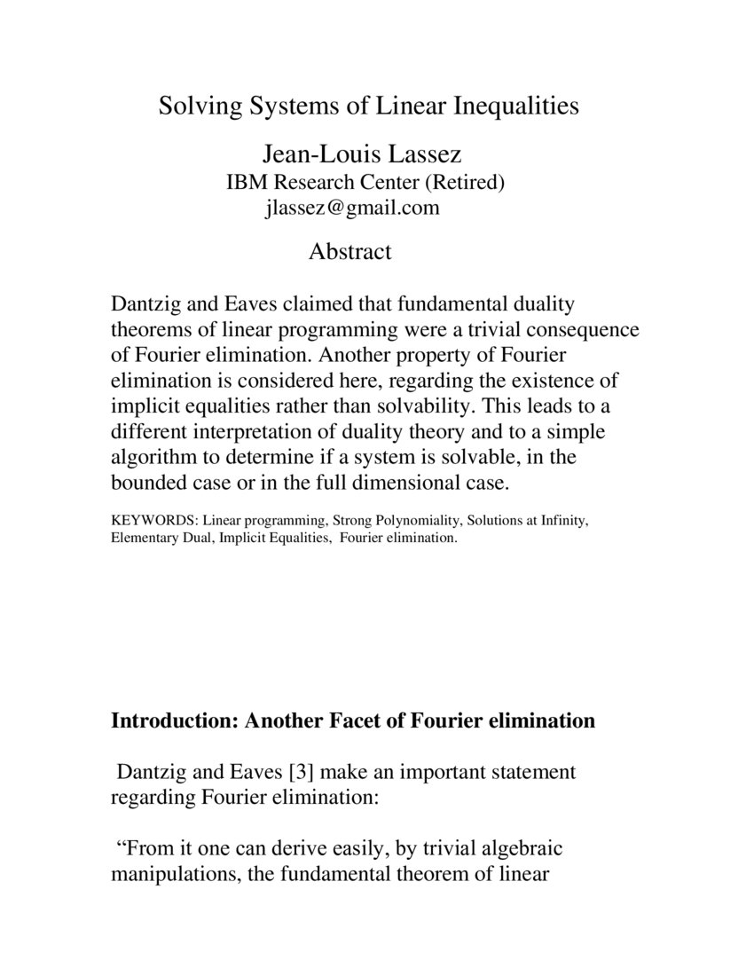 Solving Systems Of Linear Inequalities DeepAI solving-systems-of-linear-inequalities-deepai