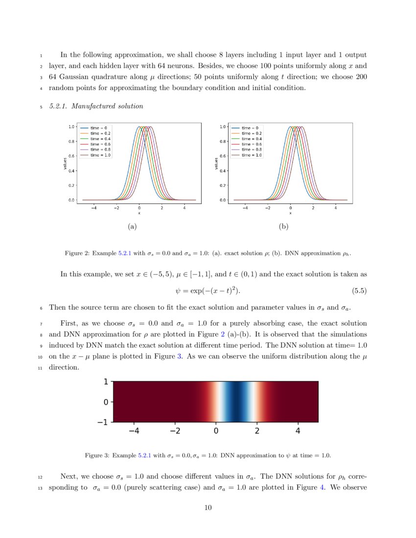 Solving The Linear Transport Equation By A Deep Neural Network Approach Deepai