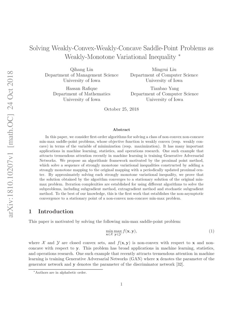 Solving Weakly Convex Weakly Concave Saddle Point Problems As Weakly Monotone Variational 