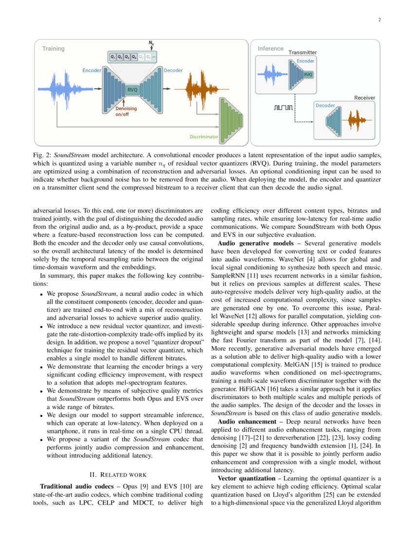 SoundStream: An End-to-End Neural Audio Codec | DeepAI