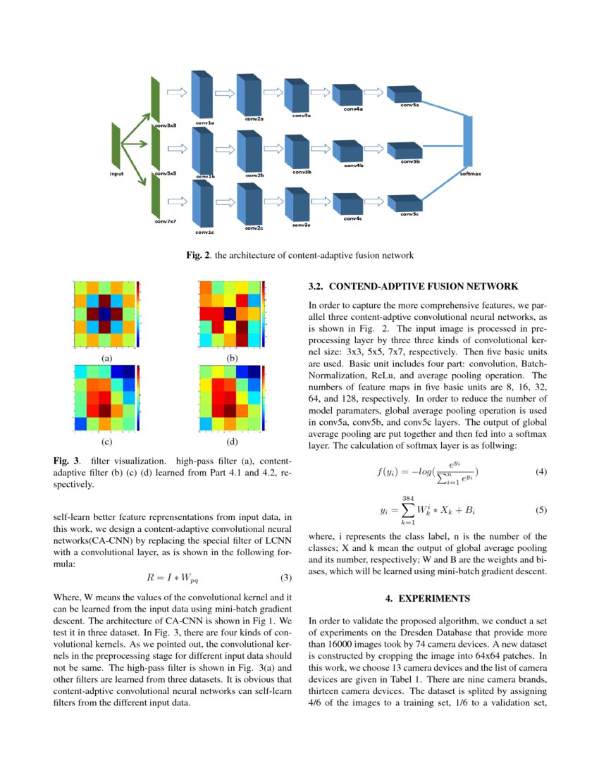 Source Camera Identification Based On Content-Adaptive Fusion Network | DeepAI