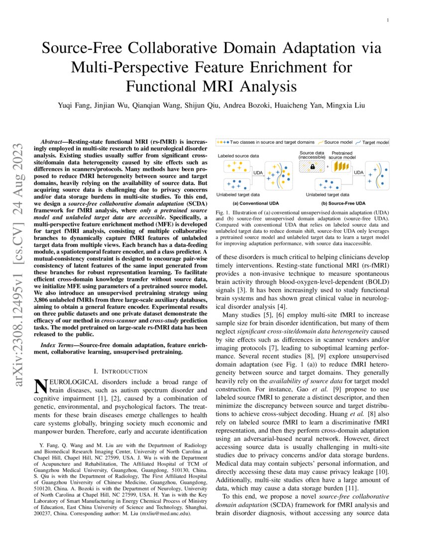 Source Free Collaborative Domain Adaptation Via Multi Perspective Feature Enrichment For