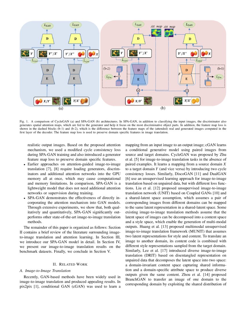 SPA-GAN: Spatial Attention GAN for Image-to-Image Translation | DeepAI