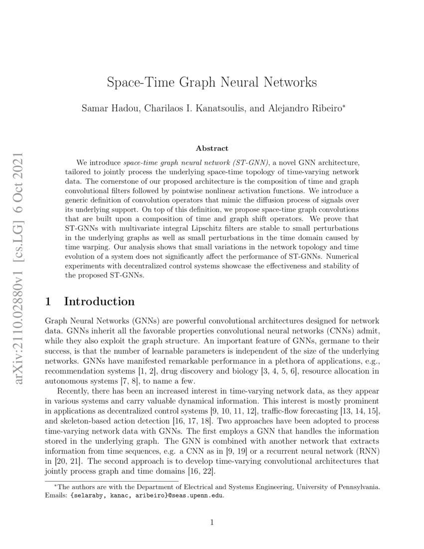 Space Time Graph Neural Networks Deepai