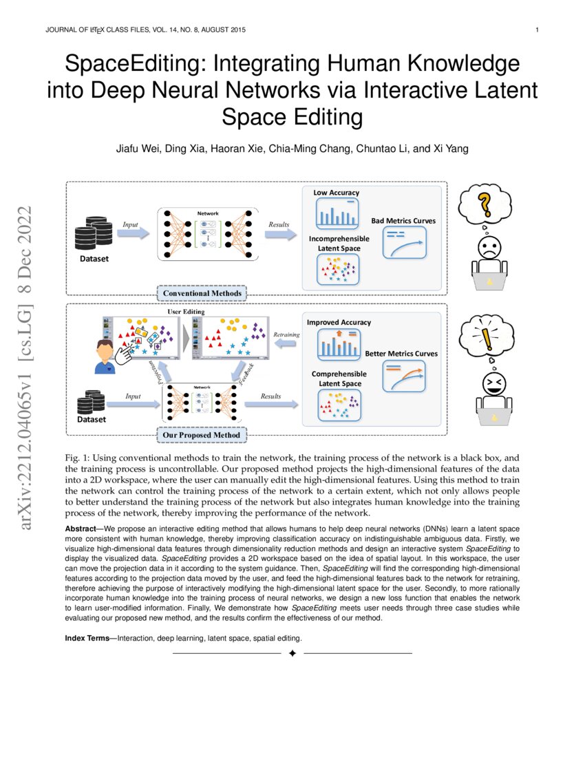 SpaceEditing: Integrating Human Knowledge into Deep Neural Networks via Interactive Latent Space ...