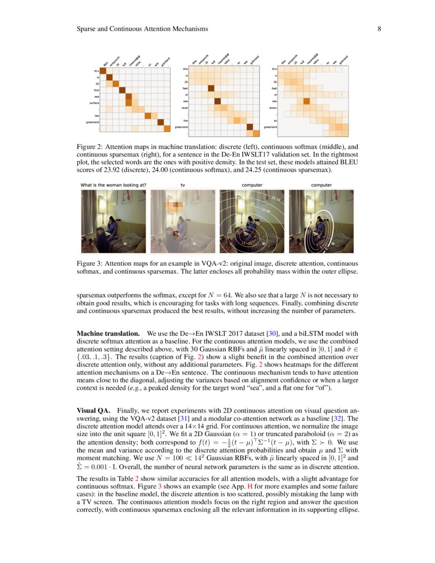 Sparse and Continuous Attention Mechanisms | DeepAI
